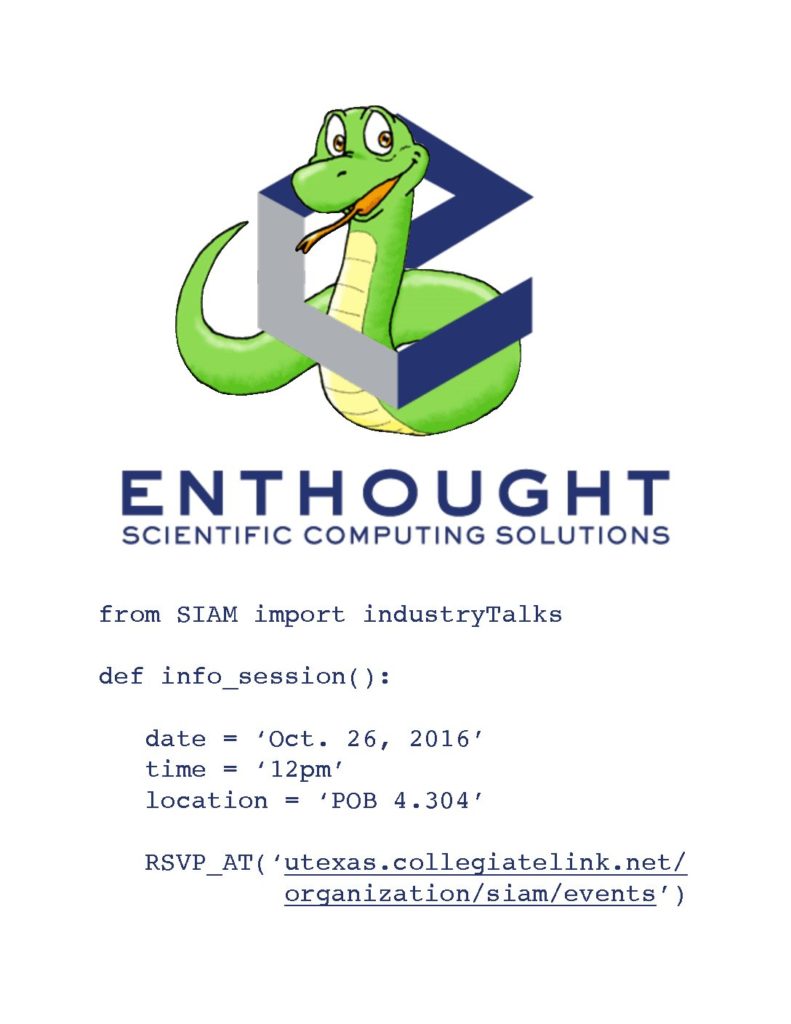 Enthought Industry Talk – University of Texas